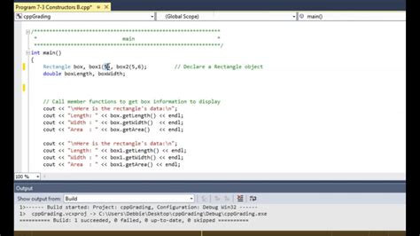 Program 7 3 With Constructors Using Default Parameters Youtube