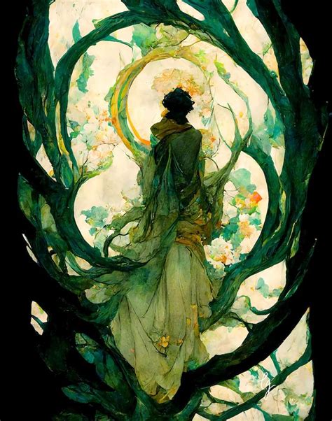 Tree of Life Wall Art Matte Giclée Poster Print Art Nouveau Print Art Deco Print Forest