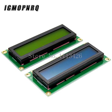 LCD1602 1602 Módulo LCD Azul/Amarelo Tela Verde 16x2 Caracteres ...