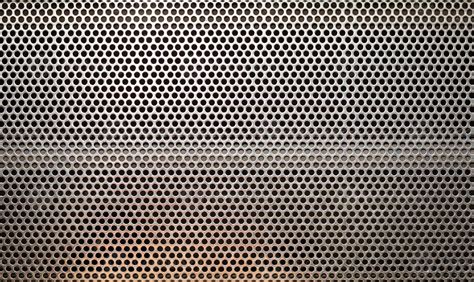 Iron Grid Texture Background Silver Metal Pattern With Reflective Round Holes 17658766 Stock