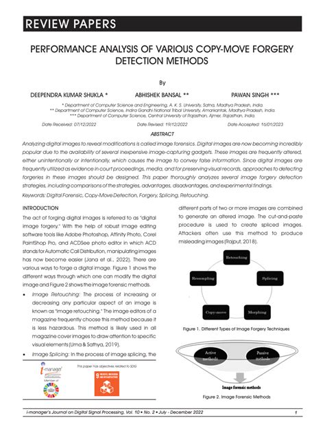 Pdf Performance Analysis Of Various Copy Move Forgery Detection Methods