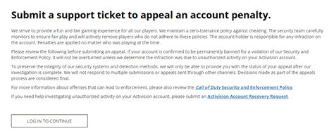 Activision Ban Appeal