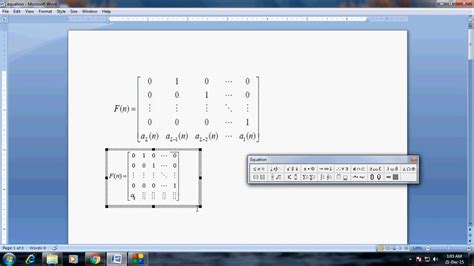Microsoft Equation Editor Matrix Tessshebaylo