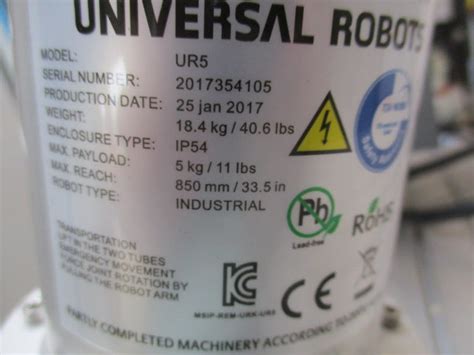 roboter universal robots cobot ur5 komplett nur ca 2341 betriebsstund