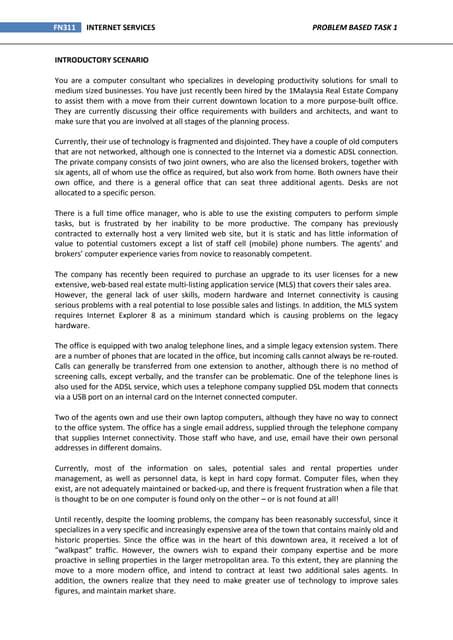problem based task 1 pdf