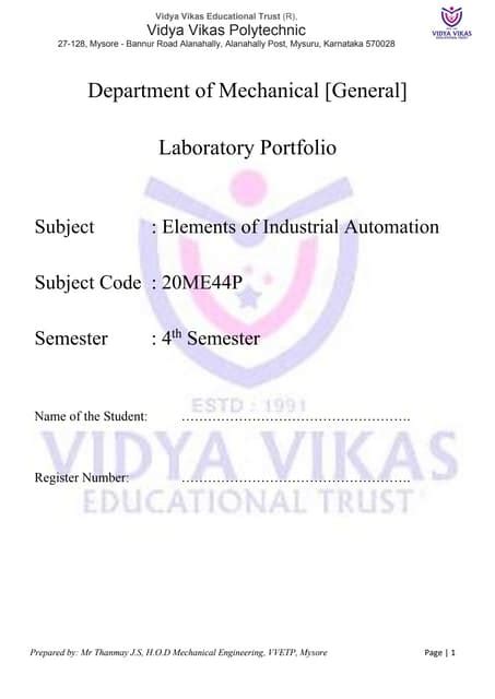 Elements Of Industrial Automation Portfolio Pdf