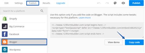 How To Add Contact Form To Blogger Page 123formbuilder Help