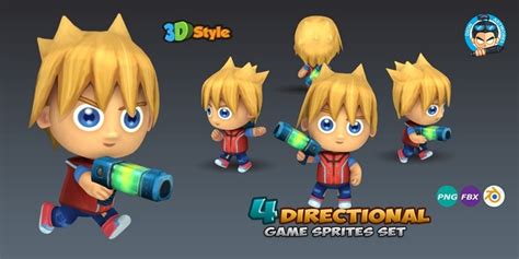 4 directional game character sprites by dionartworks codester