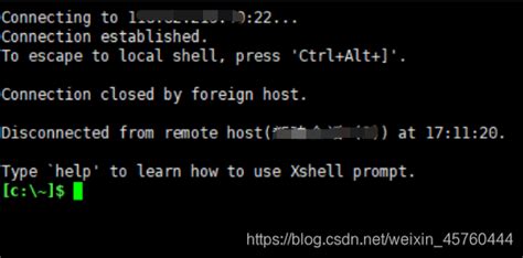 xshell远程连接服务器报错：connection closed by foreign host（已解决） csdn博客
