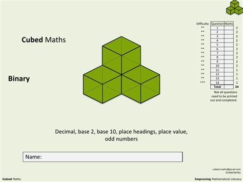 W6a Binary Maths Exam Qanda Pdf Teaching Resources
