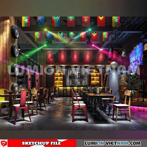 231114 Bar Sketchup 3d Interior Models