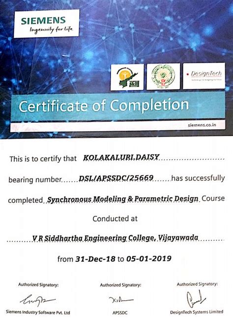 Siemens Synchronoustechnology Modelling Parametricdesign Apssdc Daisy Kolakaluri