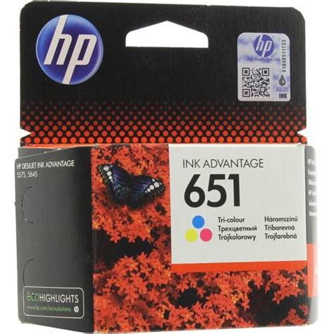 Картридж цветной (или контейнер с цветными чернилами) HP C2P11AE (№651 ...