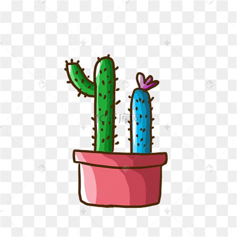 蓝色笔画盆景图片 蓝色笔画盆景图片素材免费下载 千库网