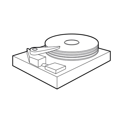 HDD Icon In Outline Style 14465708 Vector Art At Vecteezy
