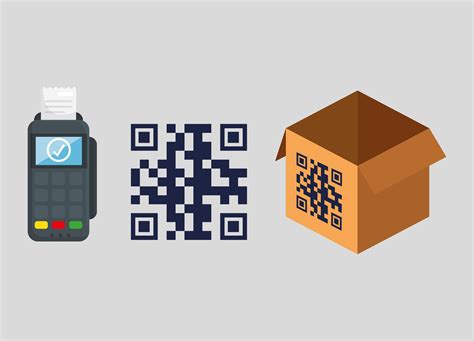 Qr Code Over Box And Dataphone Vector Design 4626768 Vector Art At Vecteezy