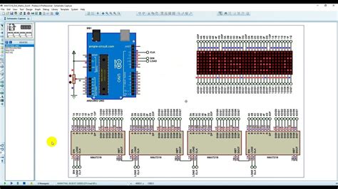 proteus simulation max7219 text scrolling with arduino youtube