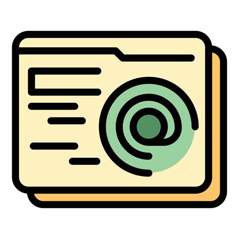 Text Email Icon Color Outline Vector 15143566 Vector Art At Vecteezy