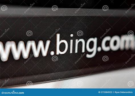 closeup view of the microsoft bing ai search url is displayed in a web