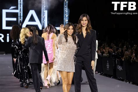 Eva Longoria Shows Off Her Sexy Legs At The LOreal Fashion Show In Paris Photos