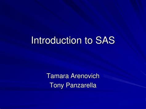 Ppt Introduction To Sas Powerpoint Presentation Free Download Id