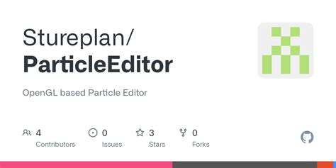 GitHub Stureplan ParticleEditor OpenGL Based Particle Editor