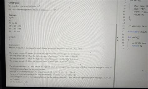 solved the current selected programming language is c we
