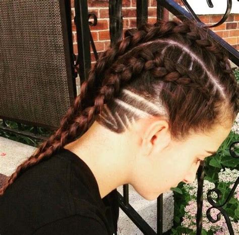 Undercut Braids Undercut Long Hair Hair Overprocessed Hair