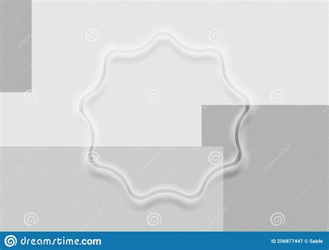 Grey White Minimal Abstract Background With Glossy Wavy Circle Stock Vector Illustration Of