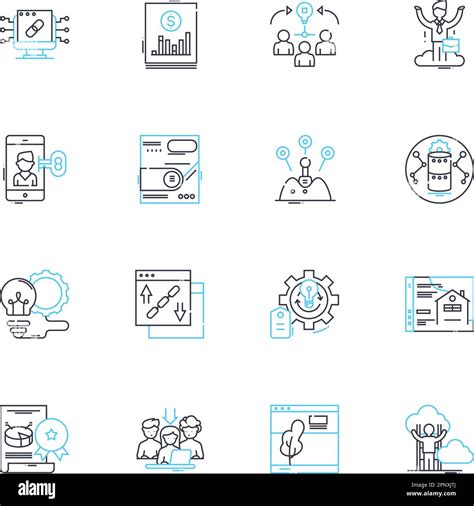 Brand Consultants Linear Icons Set Strategy Branding Positioning Differentiation Identity