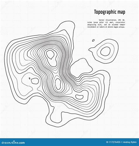 Vector Topography Map Stock Vector Illustration Of Grid 117276455
