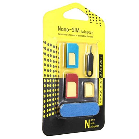 Buy Generic 4 In 1 Kit Nano Sim Adapter With Nano SIM To Micro SIM With Eject Pin Multi Color