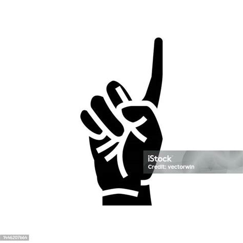 하나의 숫자 손 제스처 글리프 아이콘 벡터 일러스트 레이 션 0에 대한 스톡 벡터 아트 및 기타 이미지 0 교육 귀여운 Istock