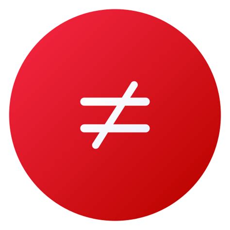 Not Equal Generic Gradient Fill Icon