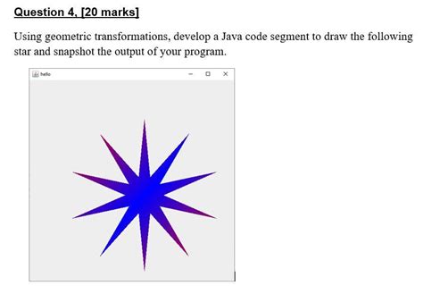 Solved Question Marks Using Geometric Chegg