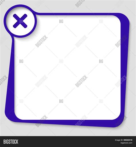 Blue Blank Text Box Vector Photo Free Trial Bigstock
