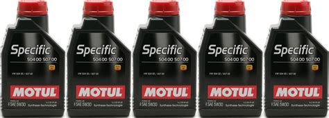 Motul Specific 5W-30 VW 504 00 - VW 507 00 Motoröl 5x 1l = 5 Liter ...