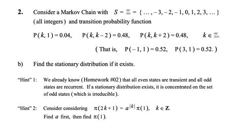 Solved Consider A Markov Chain With Chegg