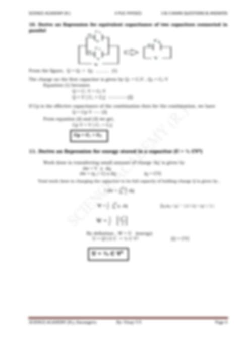 Solution Physics Practise Paper Important 3 And 4 Marks Questions