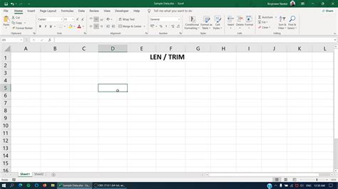 Excel Len And Trim Functions Yuno Learning