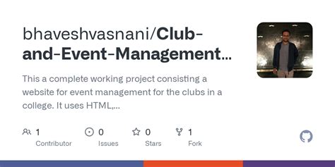 Github Bhaveshvasnani Club And Event Management Website This A Complete Working Project