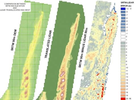 A Comparison Between Srtm And Lidar After Rectification Download