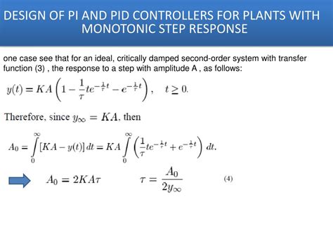 Ppt Design Of Pi And Pid Controllers With Transient Performance