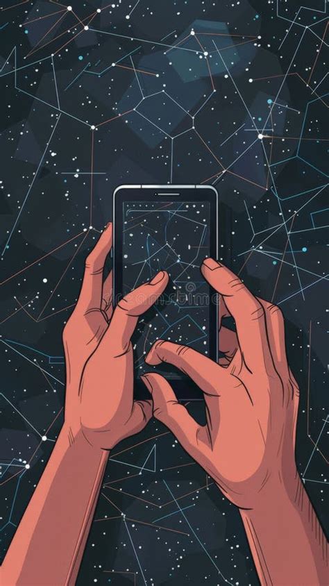 Hands Typing On Laptop With Colorful Abstract Graphics Ideal For