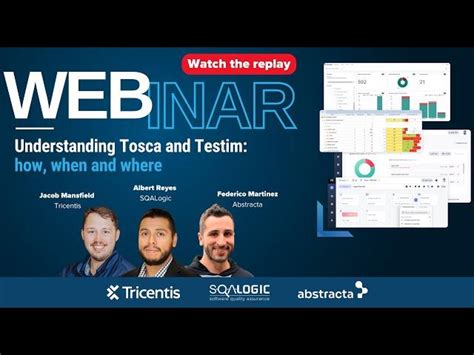 Sqalogic On Linkedin Tosca And Testim How When And Where Presented By Sqalogic Abstracta