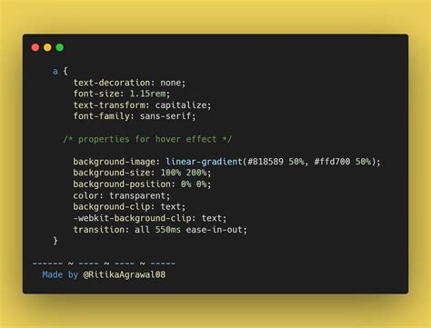 🔸lets Make A Link Hover Effect In 4 Simple Steps Using Css🔸 A Thread🧵⬇️ المسلسل من Ritika
