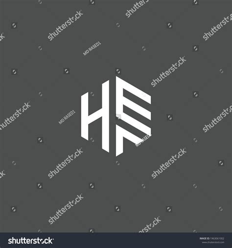 Hec Letter Logo Design Template Stock Vector Royalty Free 1963061002