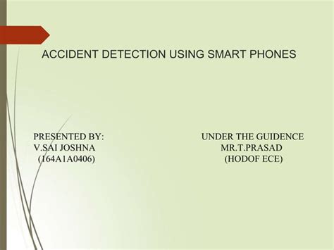 Accident Detection System Ppt Pptx