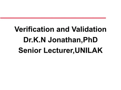 Software Verification And Validation Ppt