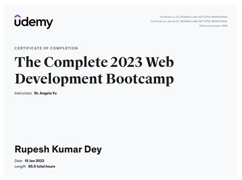 Rupesh Kumar Dey On Linkedin Udemy Course Completion Certificate